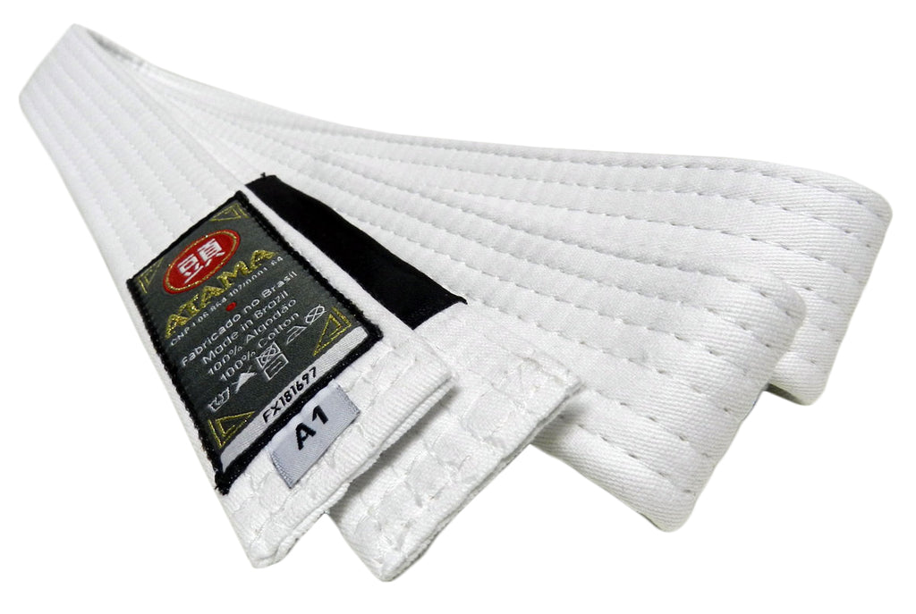 ATAMA JIU JITSU WHITE BELT - BJJ Kimono Belt | BJJ Gi Belt